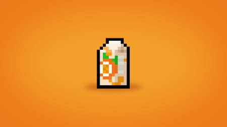 Photo of Pixel 8 bit orange juice pack - ID:1-183109731 - Royalty Free ...
