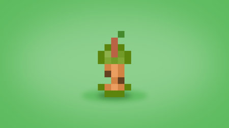 Photo of Pixel 8 bit green apple core - ID:1-183109750 - Royalty Free ...