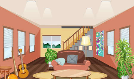 Cartoon living room interior background Images - Search Images on ...