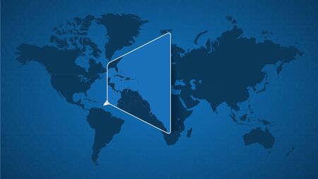 Vector of Detailed world map with pinned - ID:1-143710979 - Royalty ...