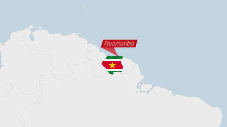 Vector of Suriname map highlighted in - ID:1-186283839 - Royalty Free ...