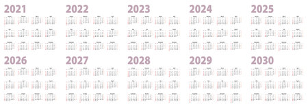 Vector of Calendar set in basic design - ID:1-198757922 - Royalty Free ...