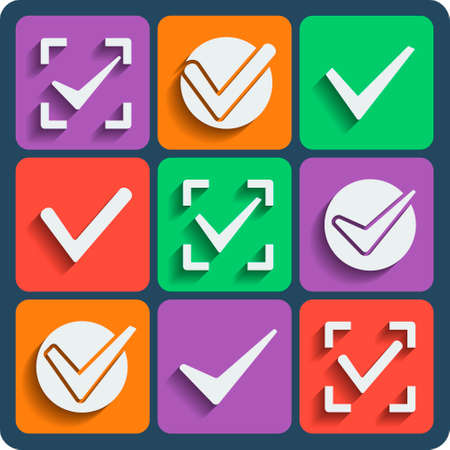 Vector of Set of 9 check marks vector - ID:1-36756337 - Royalty Free ...