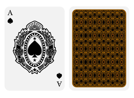 Vector of Ace of spades face with spades - ID:1-123617081 - Royalty ...