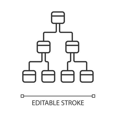 Vecteur de Tree diagram linear icon. - ID:1-128365961 - image libre de droit - Stocklib