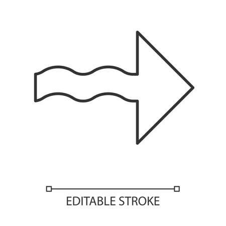 Vector of Wavy arrow linear icon. - ID:1-128937121 - Royalty Free Image ...
