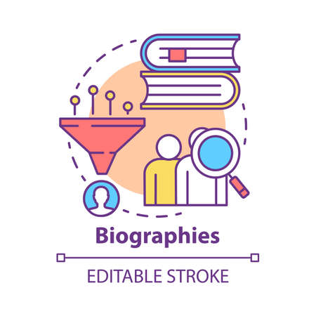 Vector of Biographies concept icon. Life - ID:1-130214342 - Royalty ...