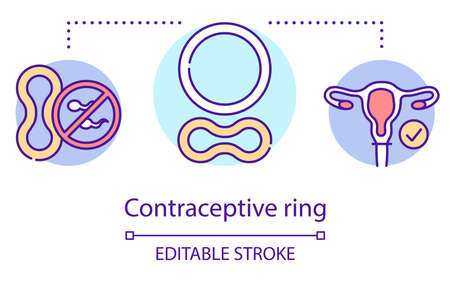 Ilustración del Contraceptive ring concept - ID:132910043 - Imagen ...