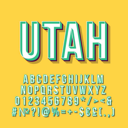 Vector of Utah vintage 3d vector - ID:1-132880163 - Royalty Free Image ...
