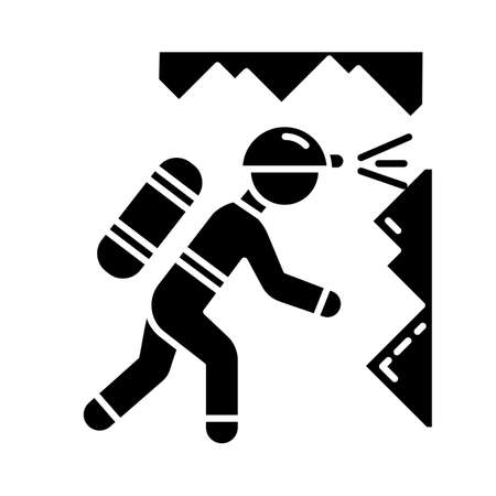 Vector of Spelunking glyph icon. Caving, - ID:1-133567255 - Royalty ...