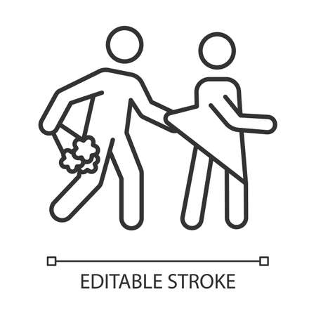 Vector of Date rape linear icon. Women - ID:1-133496650 - Royalty Free ...