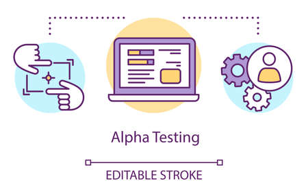 Vector of Alpha testing concept icon. - ID:1-134835903 - Royalty Free ...