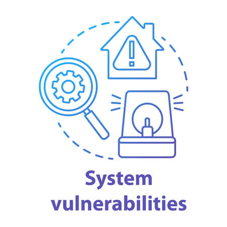 Vecteur de System vulnerabilities blue - ID:136142948 - image libre de ...