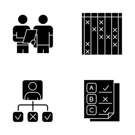 Vector of Survey glyph icons set. - ID:1-136142963 - Royalty Free Image ...