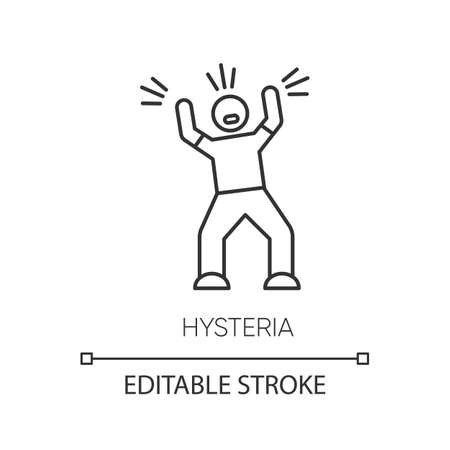 Vector of Hysteria linear icon. Person - ID:1-136400095 - Royalty Free ...