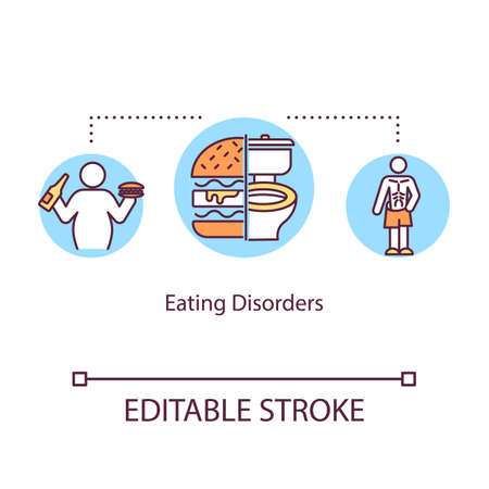 Vector of Eating disorders concept icon. - ID:138553528 - Royalty Free ...