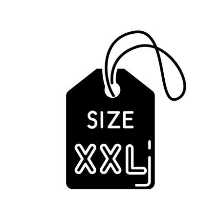 Vector of XXL size label black glyph - ID:144934448 - Royalty Free ...