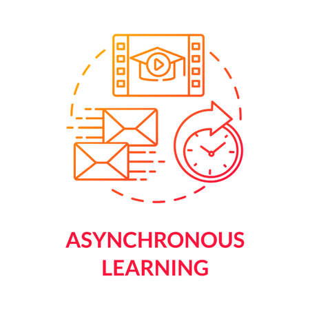 Vector of Asynchronous learning concept - ID:152200350 - Royalty Free ...