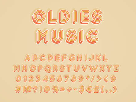 Vector of Oldies music vintage 3d vector - ID:1-155302087 - Royalty ...