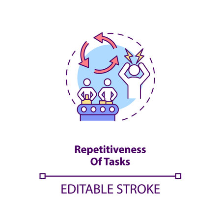 Vector of Tasks repetitiveness concept - ID:1-161089296 - Royalty Free ...