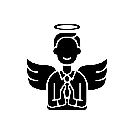 Vector of Humility black glyph icon. - ID:1-162228713 - Royalty Free ...