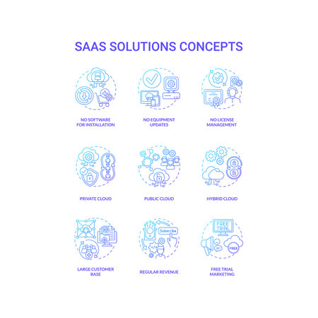 Vector of SaaS solutions concept icons - ID:1-162784864 - Royalty Free ...