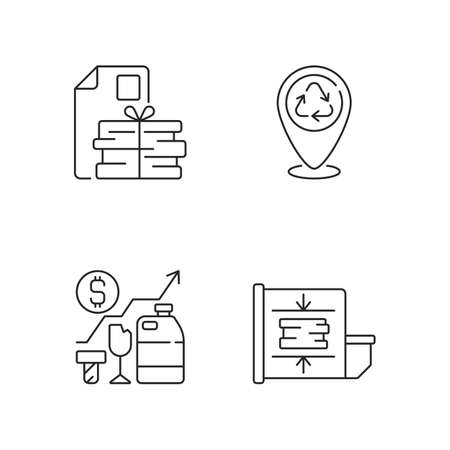 Vector of Trash removal linear icons - ID:1-165446469 - Royalty Free ...