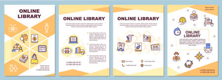 Vector of Online library brochure - ID:1-165805272 - Royalty Free Image ...