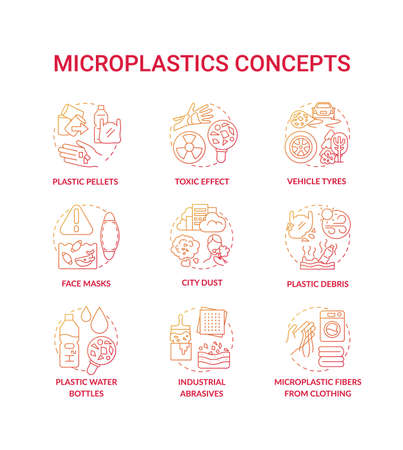Vector of Microplastics concept icons - ID:1-166226294 - Royalty Free ...