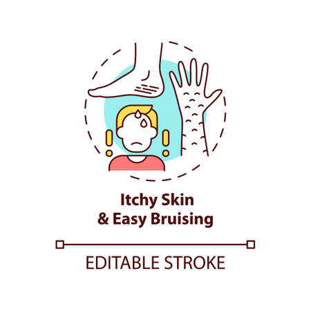 Vector of Itchy skin and easy bruising - ID:1-167753583 - Royalty Free ...