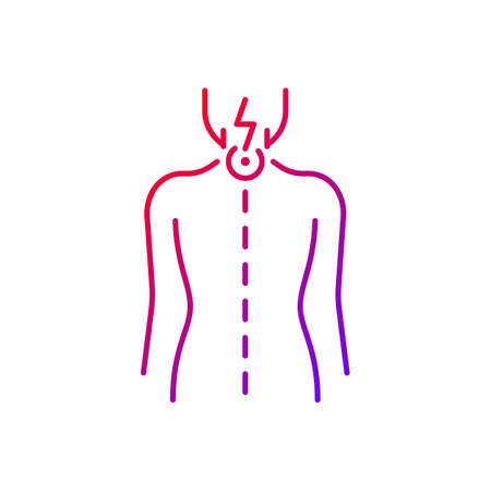 Vector of Neck pain gradient linear - ID:1-169178884 - Royalty Free ...