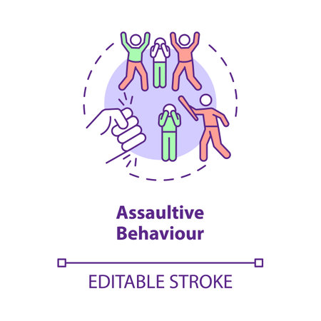 Vector of Assaultive behavior concept - ID:1-176576593 - Royalty Free ...