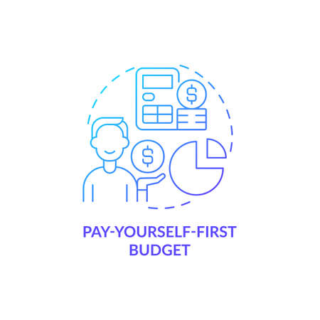 Vector of Pay-yourself-first budget blue - ID:1-180090379 - Royalty ...