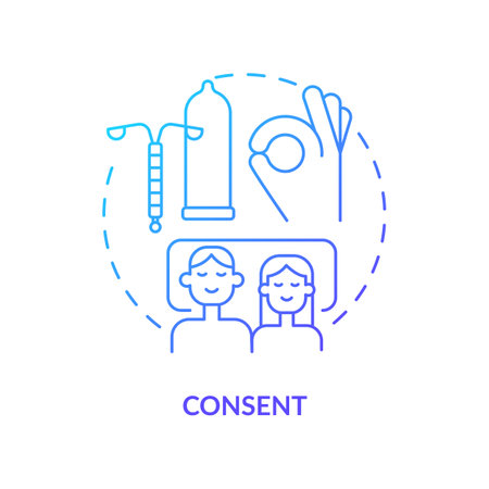 Vector of Consent blue gradient concept - ID:185707939 - Royalty Free ...