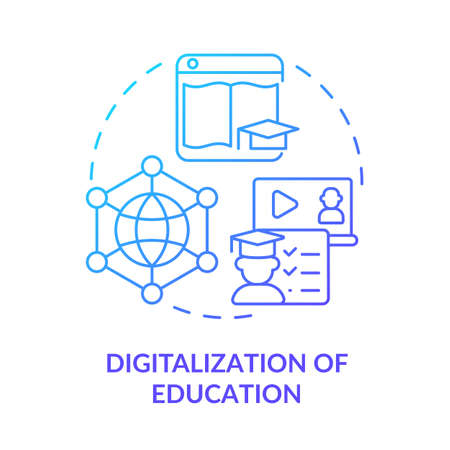 Vector of Digitalization of education - ID:1-186048076 - Royalty Free ...