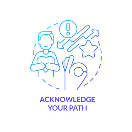 Vector of Acknowledge your path blue - ID:1-194630277 - Royalty Free ...
