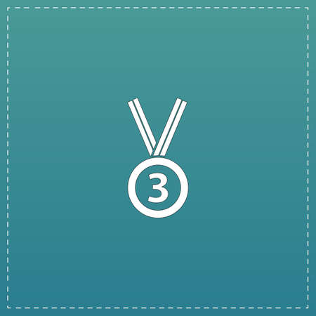 Bronze medal with ribbon. third prize, award accomplishment. 3nd place ...