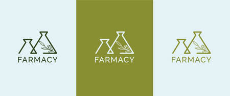 Vector logo template for pharmacy business - abstract cosmetics and ...