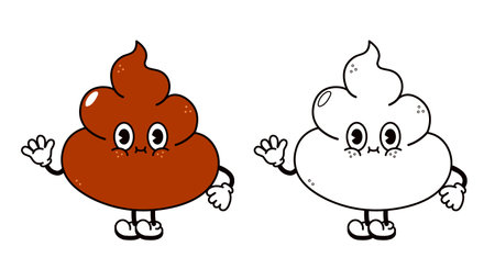 Vector of Cute funny poop waving hand - ID:1-193810781 - Royalty Free ...