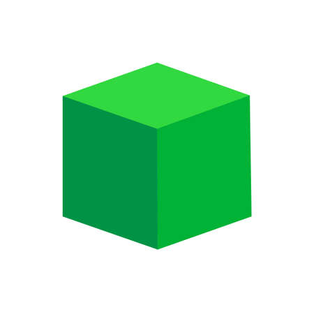 Vector of green cube basic simple 3d - ID:121201914 - Royalty Free ...