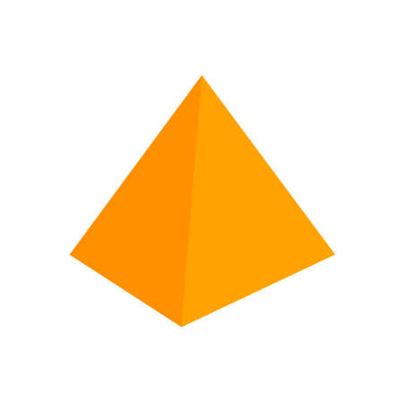 Vector of orange square pyramid basic 3d - ID:1-121202360 - Royalty ...