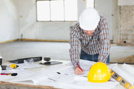 Engineer s work table with drawings Images - Search Images on Everypixel