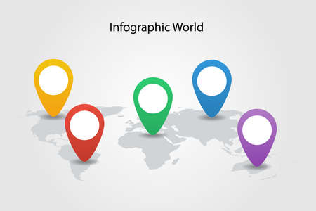 Vector of infographic country world map, - ID:1-127490340 - Royalty ...
