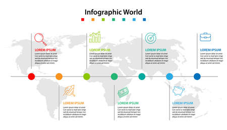 Vector of infographic country world map, - ID:1-126064672 - Royalty ...
