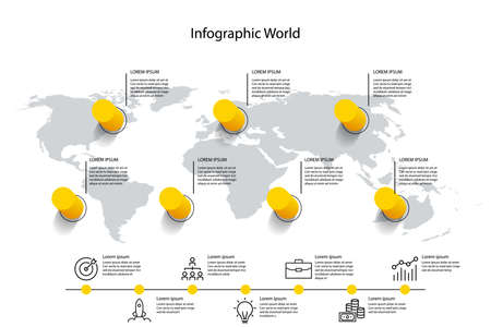 Vector of infographic country world map, - ID:1-124987746 - Royalty ...