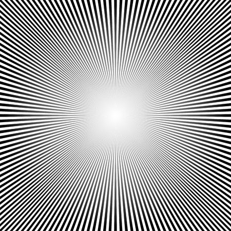 Abstract sun rays background. Vector illustration. Black and white ...