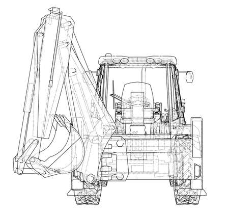 Vector of Sketch of Loading Shovel with - ID:1-125047583 - Royalty Free ...