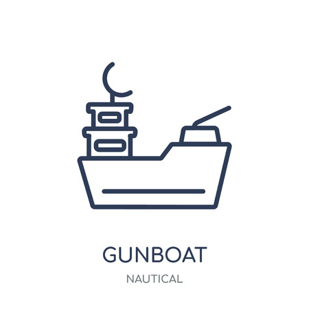 Vector of gunboat icon. gunboat linear - ID:1-111821013 - Royalty Free ...