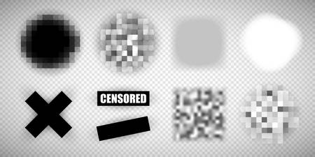 Vector of Censorship elements of various - ID:1-131401341 - Royalty ...