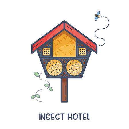 Vector of Insect hotel - decorated wood - ID:1-96471927 - Royalty Free ...